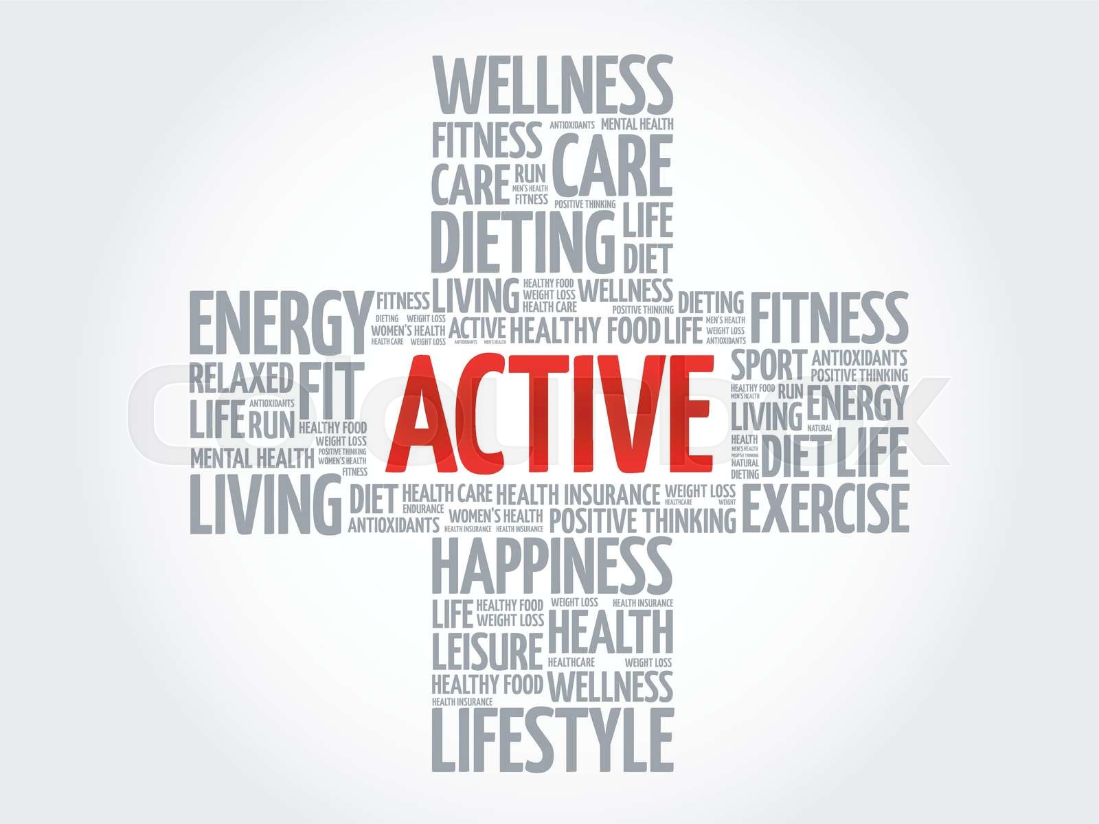 ACTIVE word cloud | Stock vector | Colourbox