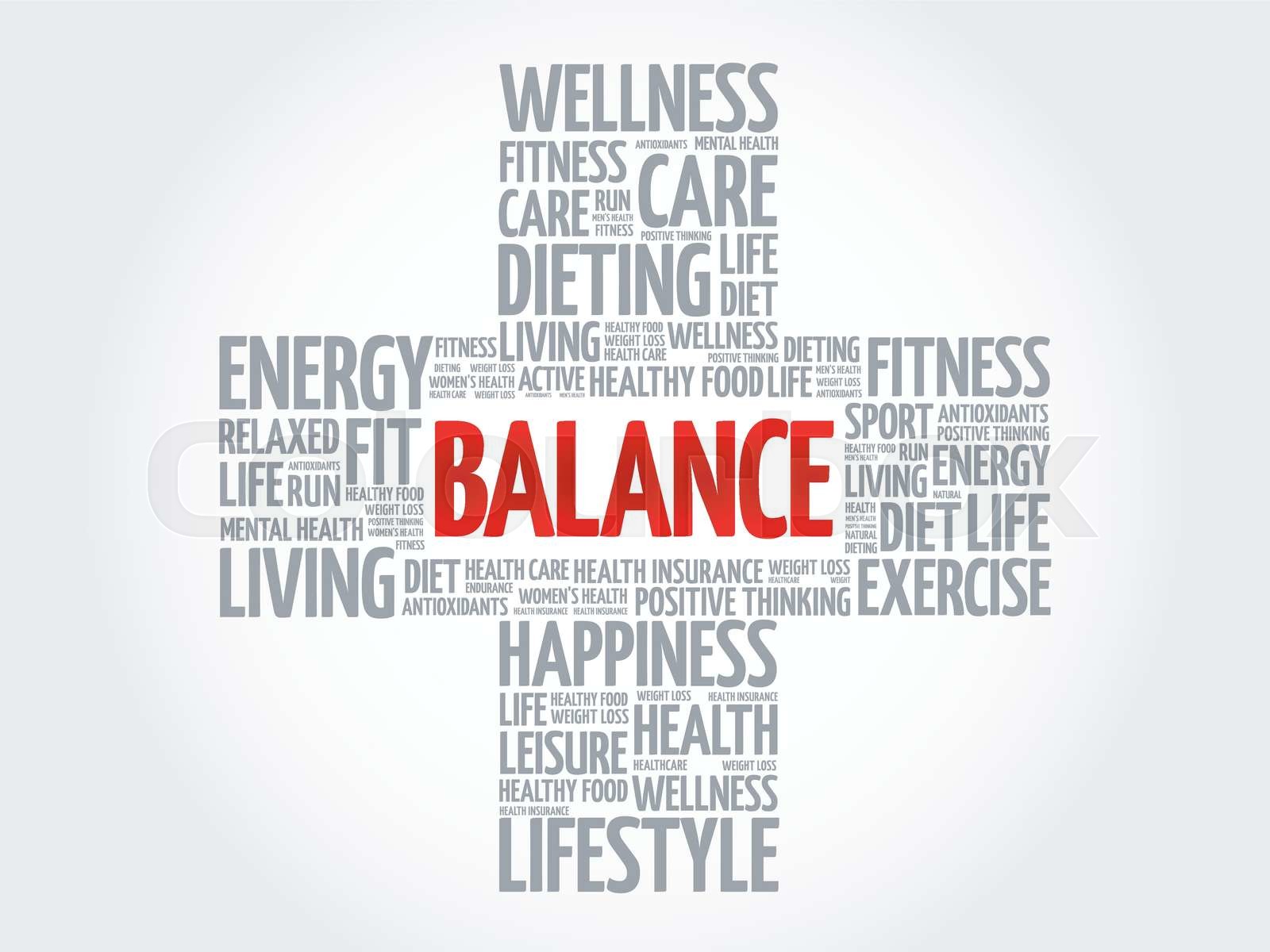 BALANCE word cloud | Stock vector | Colourbox