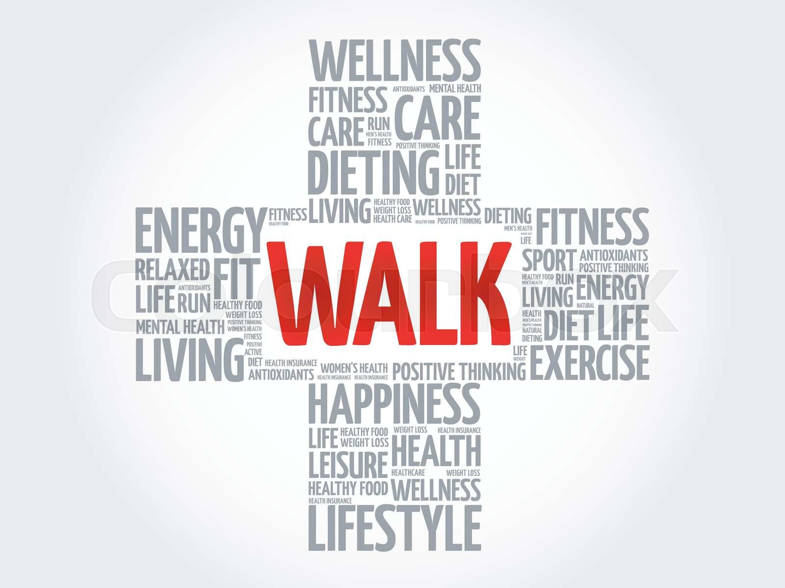 WALK word cloud | Stock vector | Colourbox