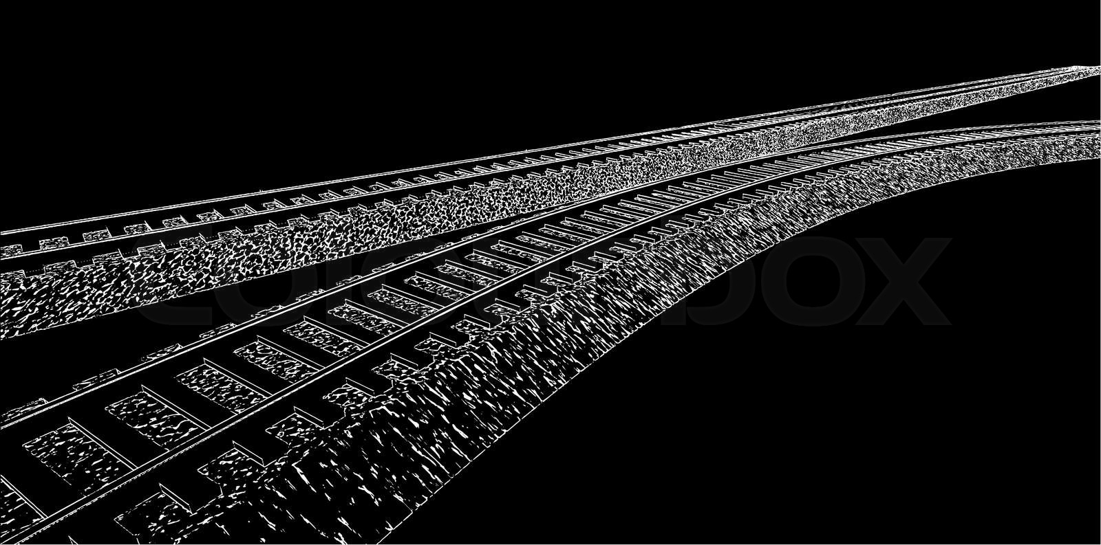 Railway vector illustration. | Stock vector | Colourbox