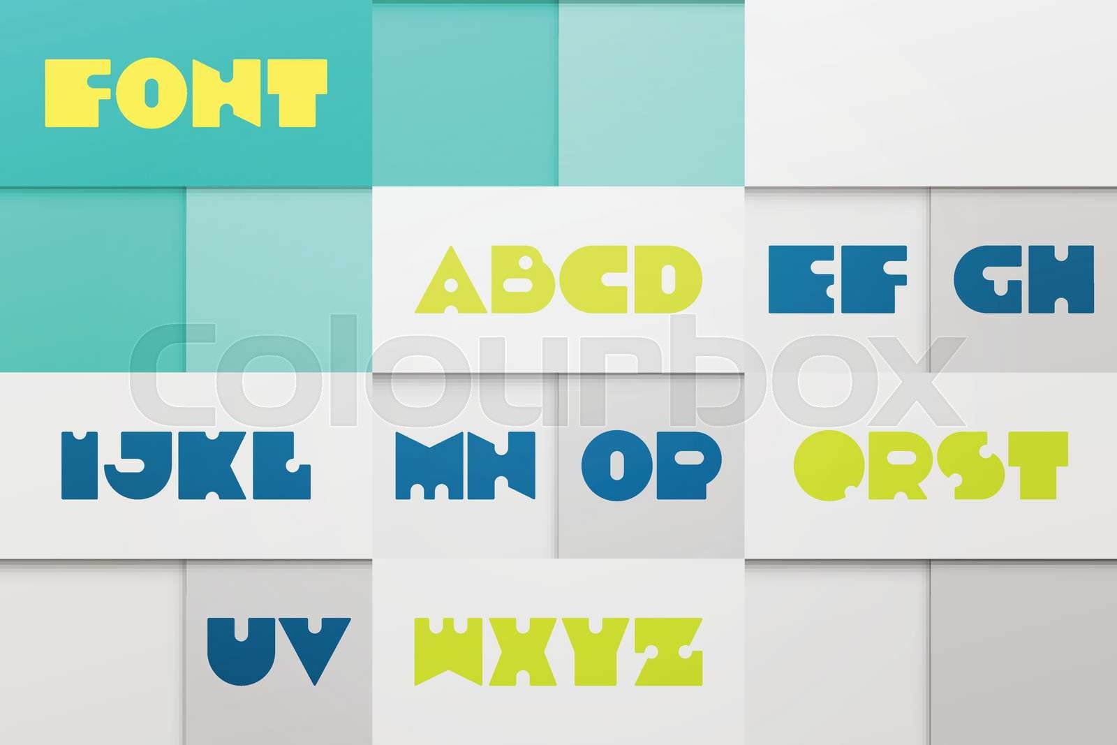 material font | Stock vector | Colourbox