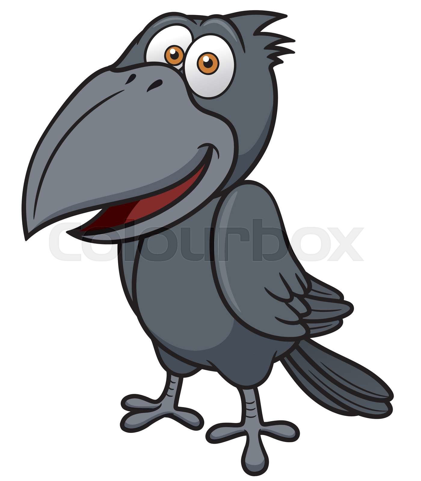 krähe, cartoon, rabe | Stock-Vektor | Colourbox
