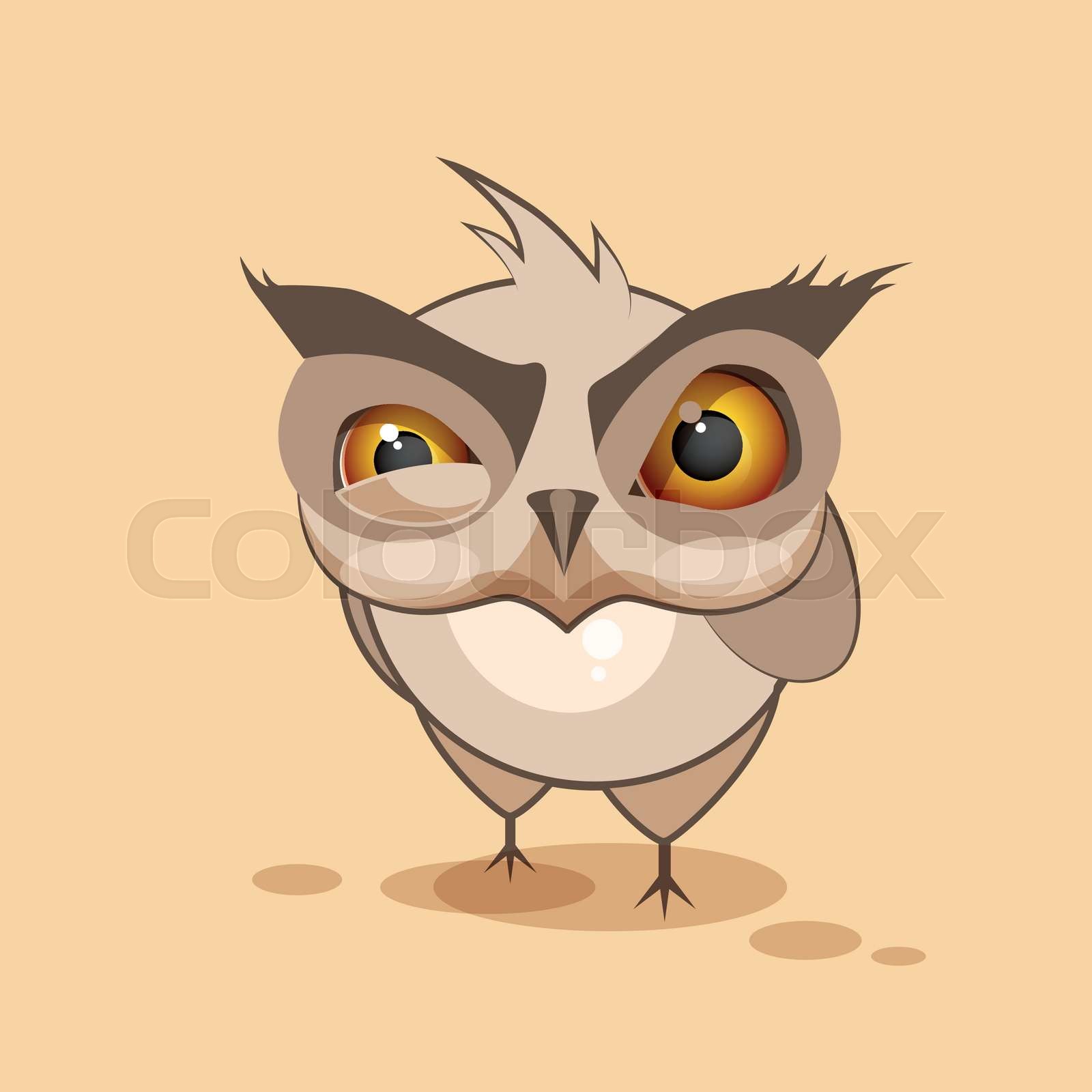 Owl is angry | Stock vector | Colourbox