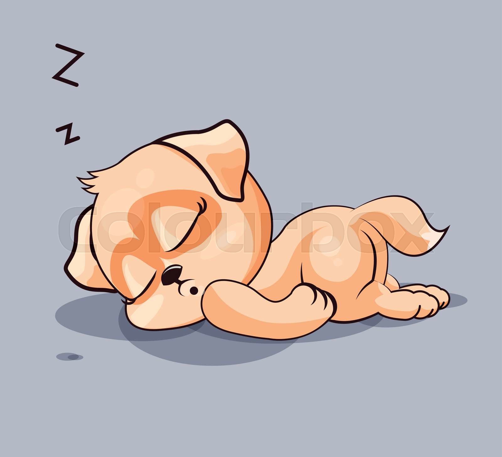 Dog a sleep | Stock vector | Colourbox