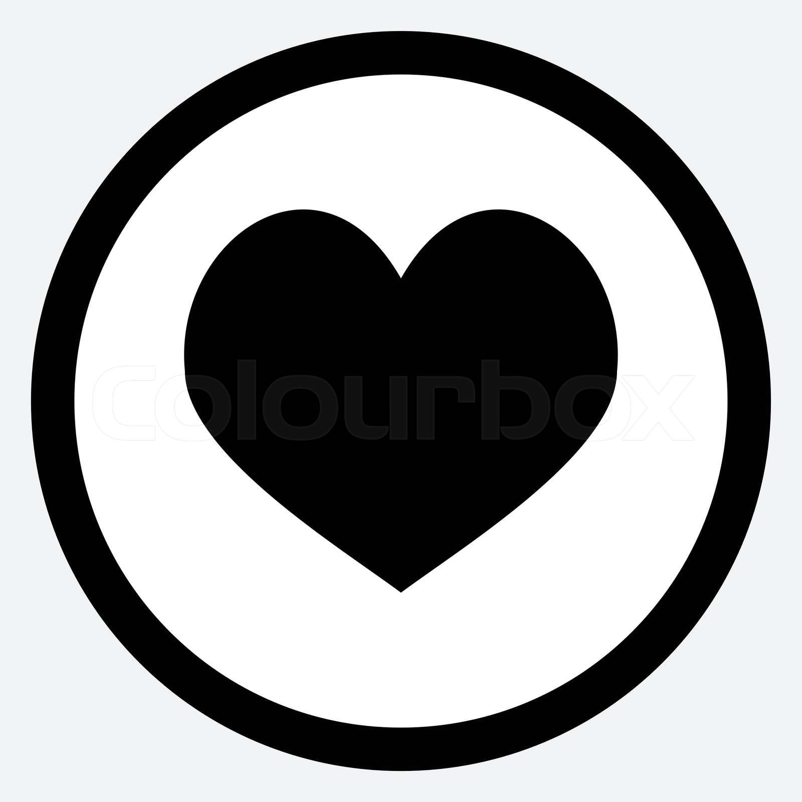 Heart icon black | Stock vector | Colourbox