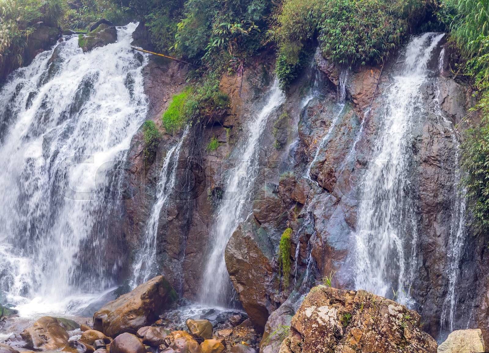 Waterfall Tien Sa falls in Sapa Vietnam | Stock image | Colourbox