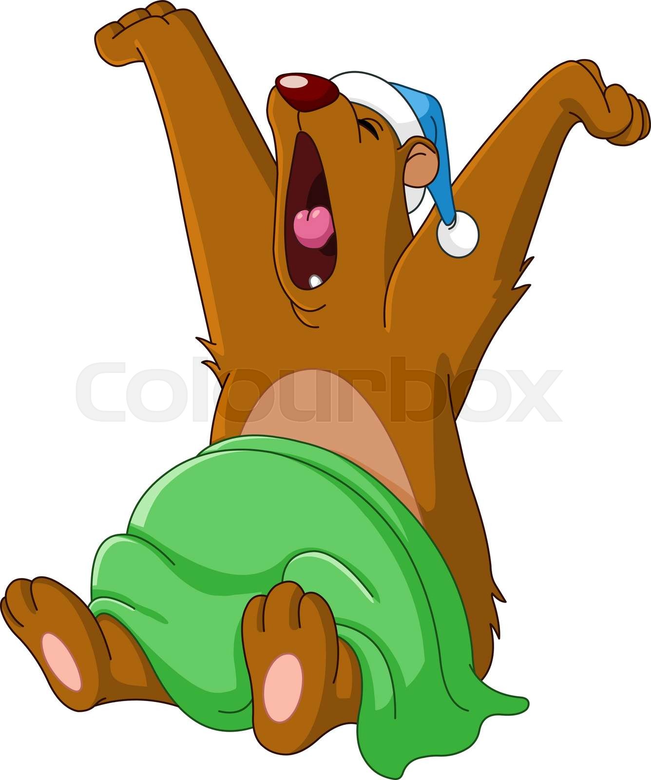 Bear waking up | Stock vector | Colourbox
