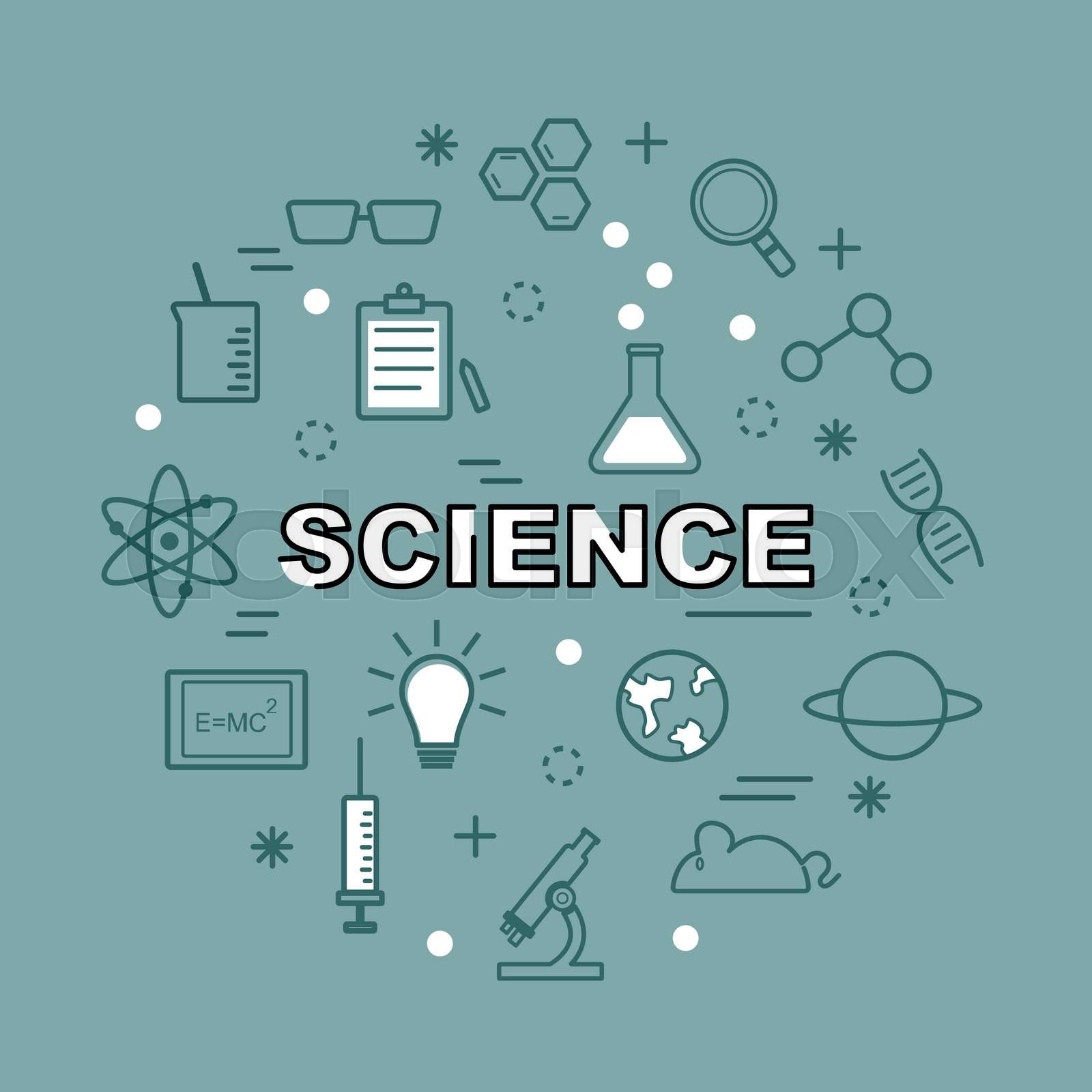 science minimal outline icons | Stock vector | Colourbox
