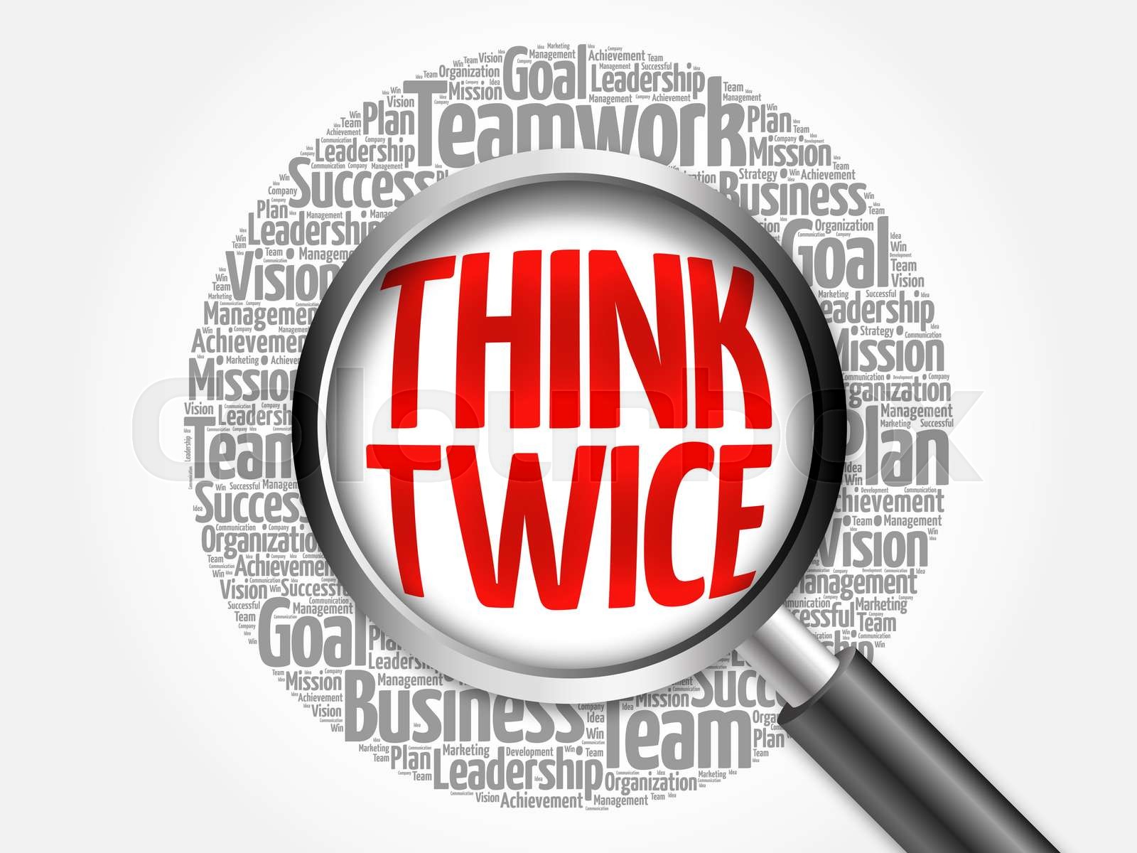 Think Twice word cloud | Stock image | Colourbox