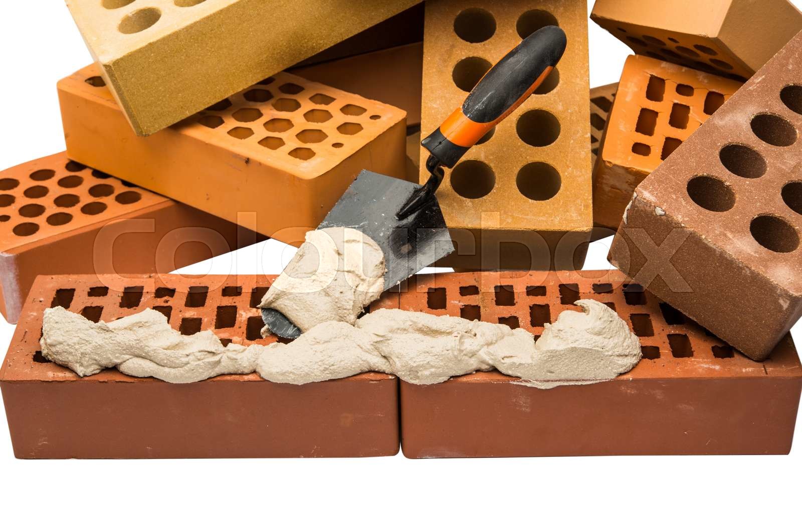 bricks with mortar | Stock image | Colourbox