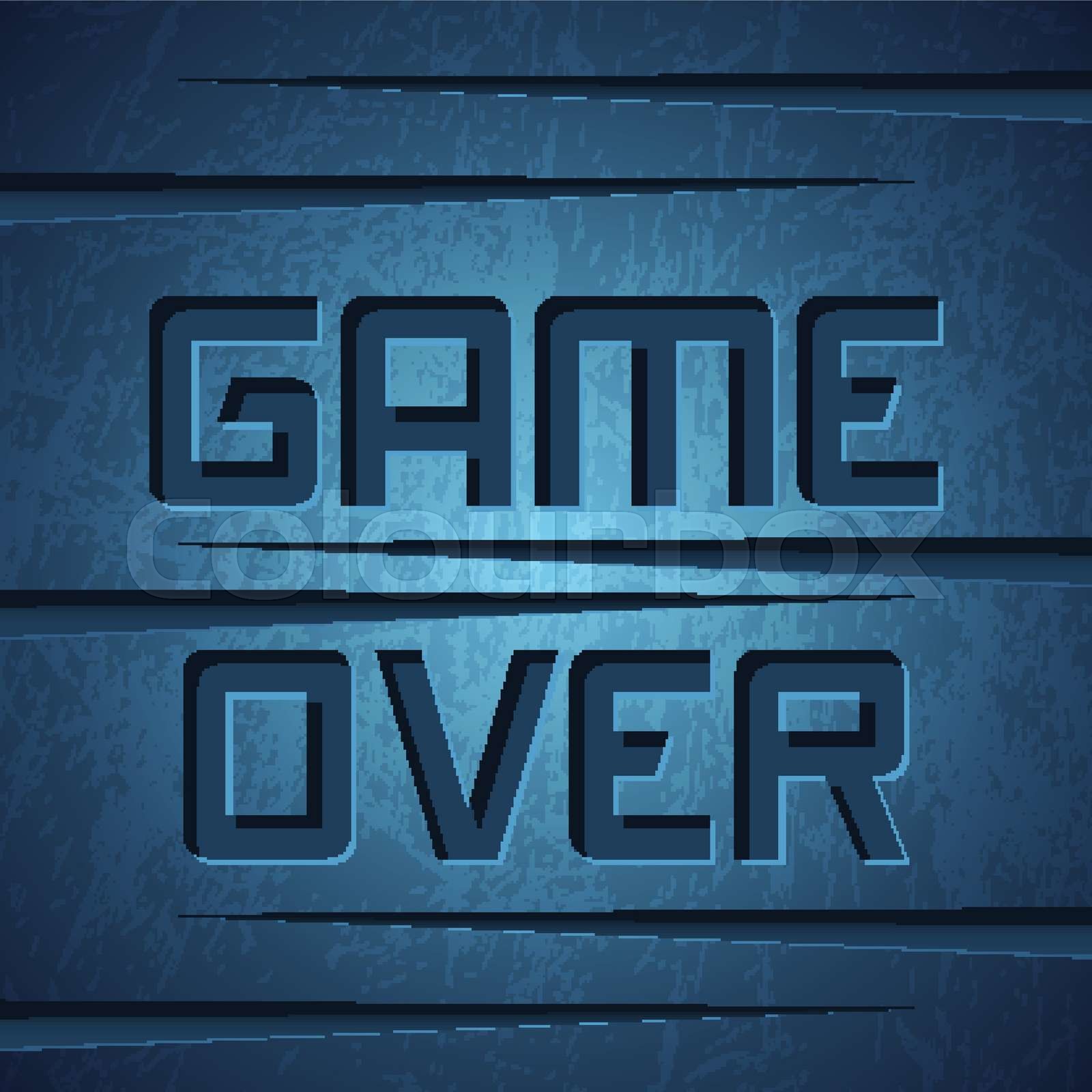 Game Over on Dark Cracked Background | Stock vector | Colourbox
