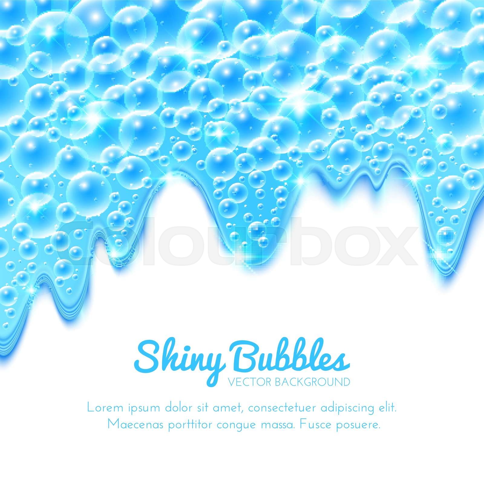 Shining Water Background with Bubbles | Stock vector | Colourbox