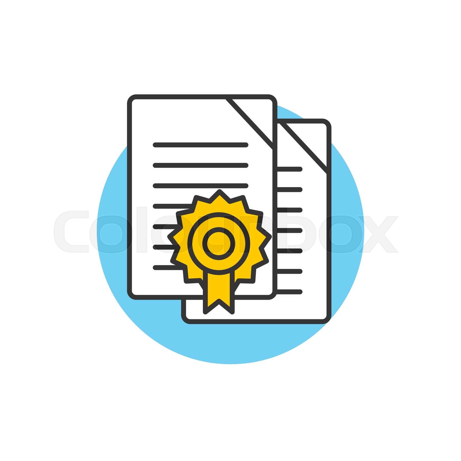 Diploma Icon Logo | Stock vector | Colourbox