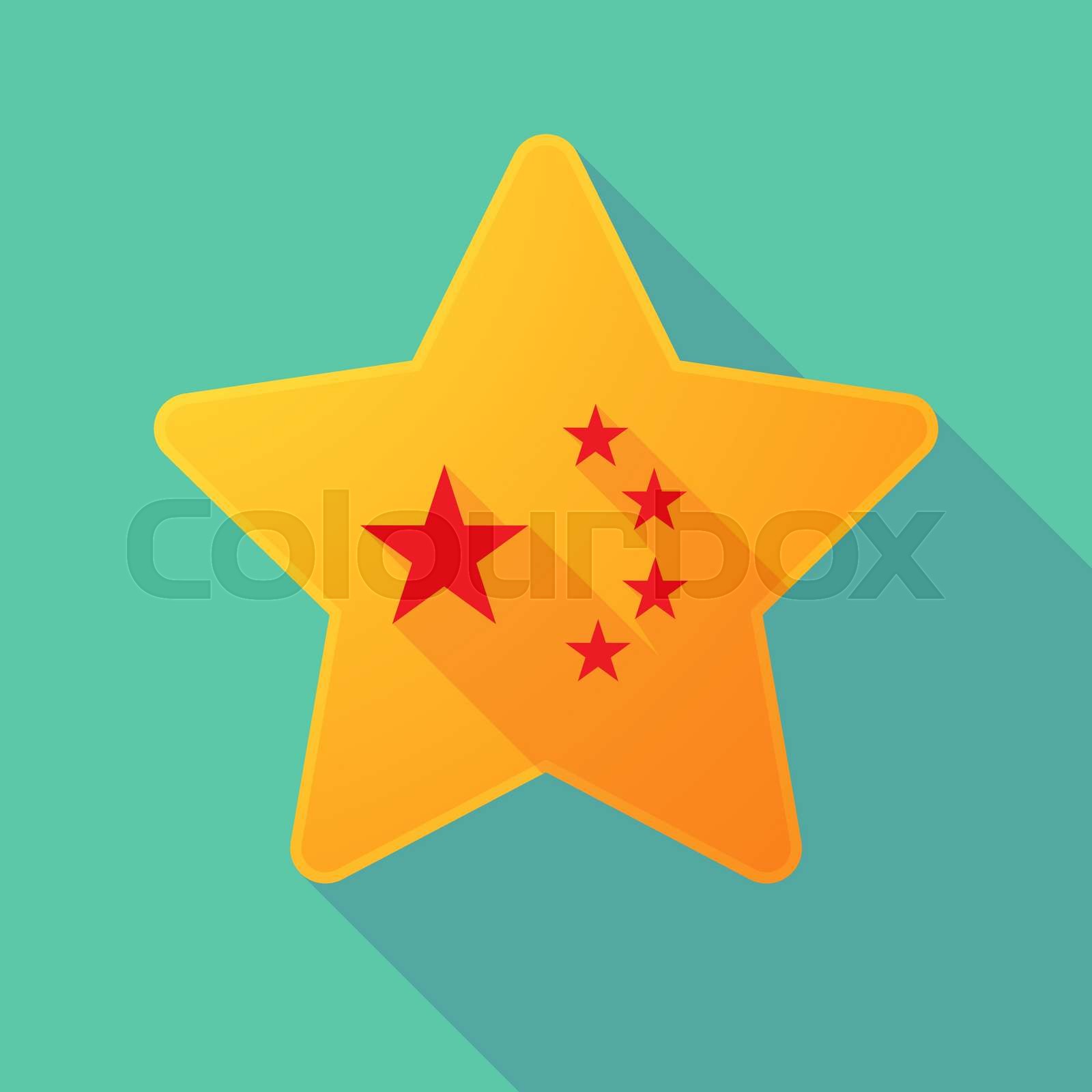 Long shadow star with the five stars china flag symbol | Stock vector ...
