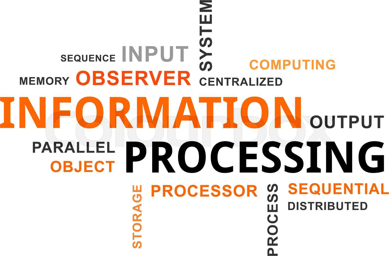 word cloud - information processing | Stock vector | Colourbox