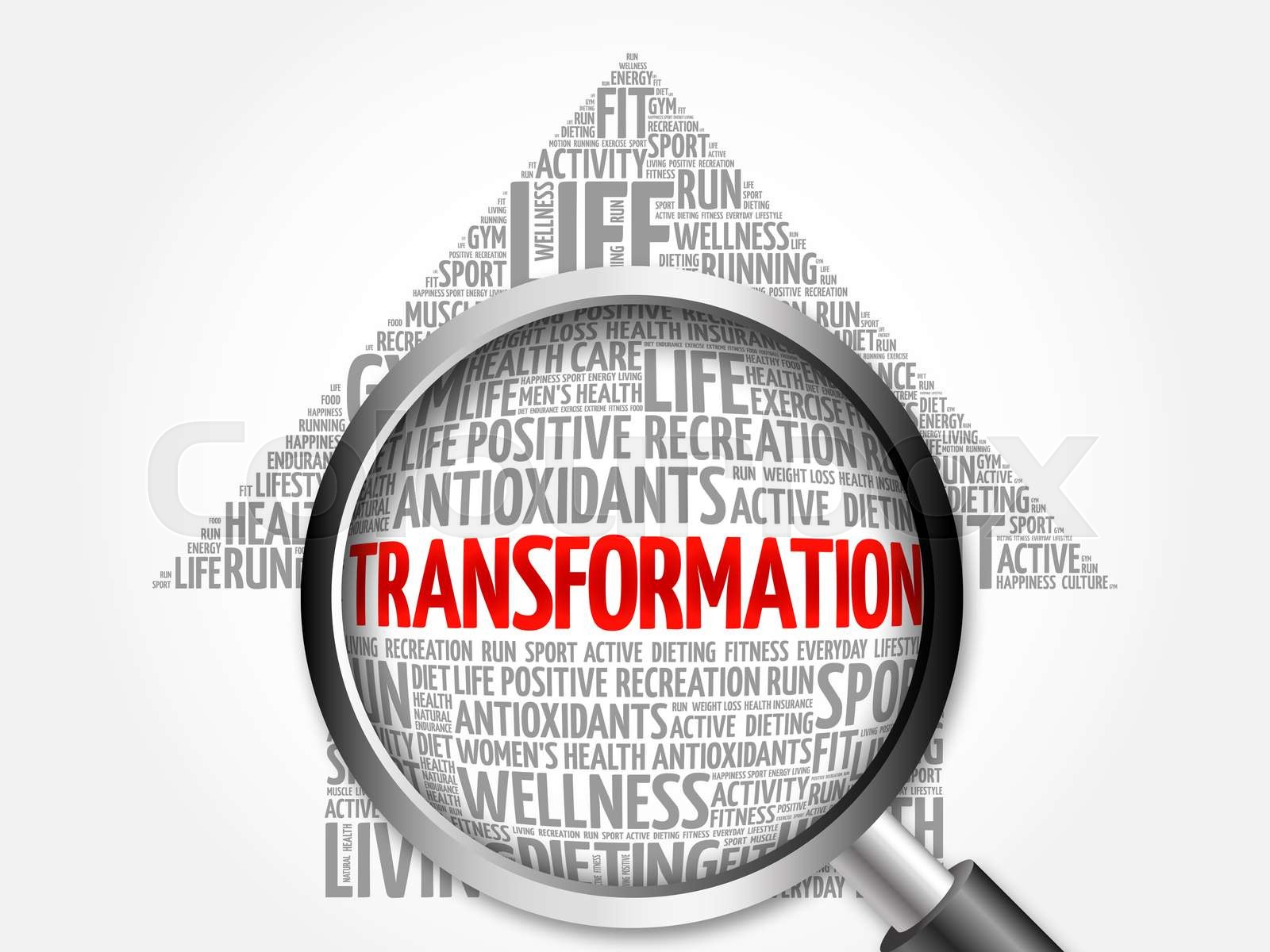 TRANSFORMATION arrow word cloud | Stock image | Colourbox
