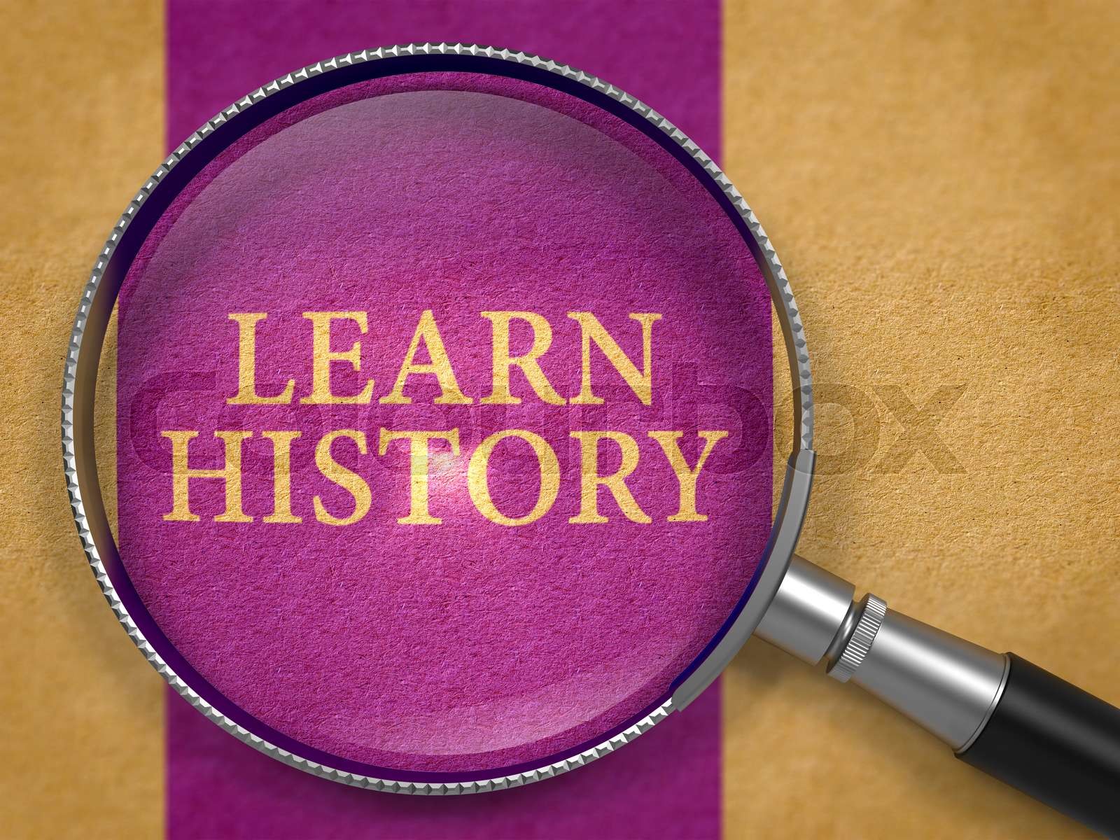 Learn History through Magnifying Glass. | Stock image | Colourbox