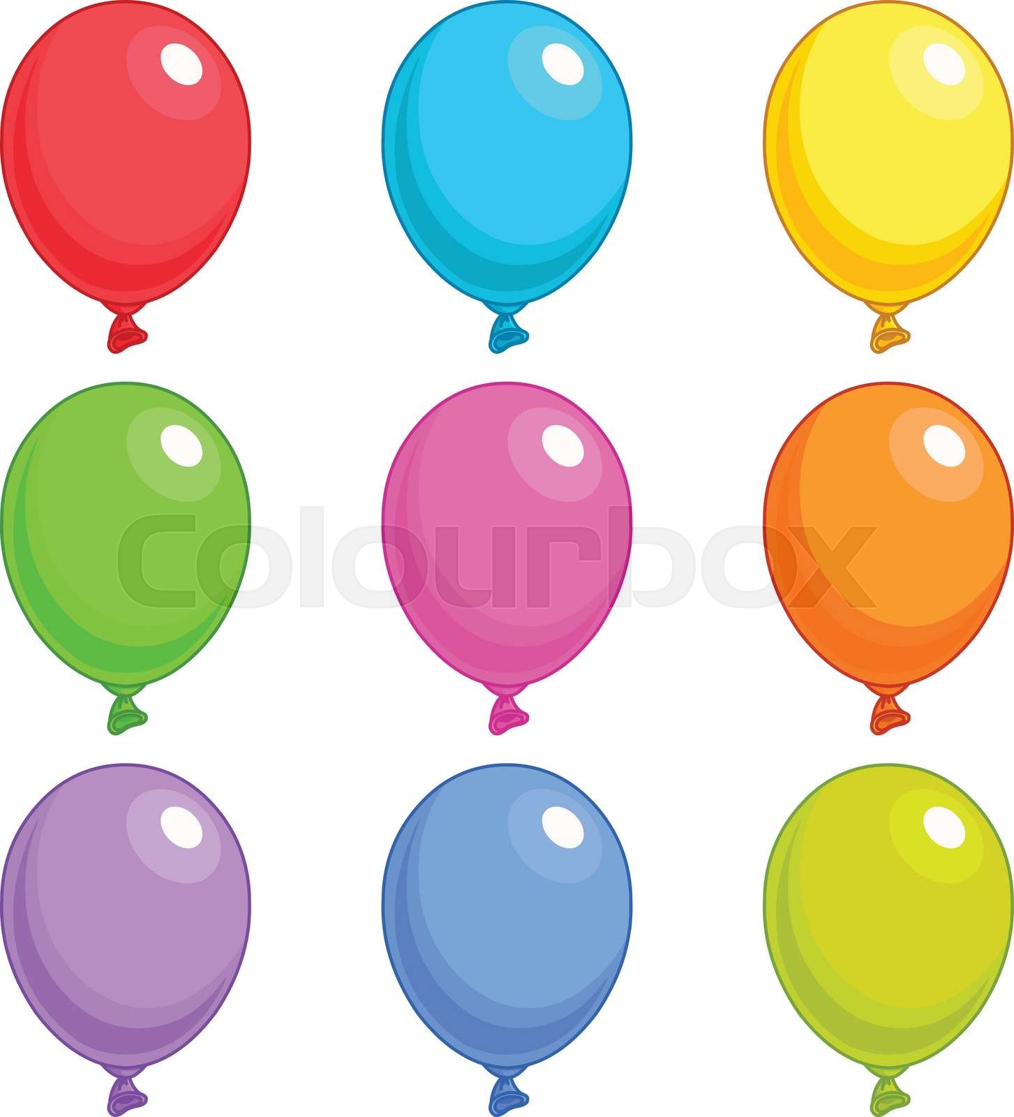 luftballons, zeichnungen, cartoons | Stock-Vektor | Colourbox