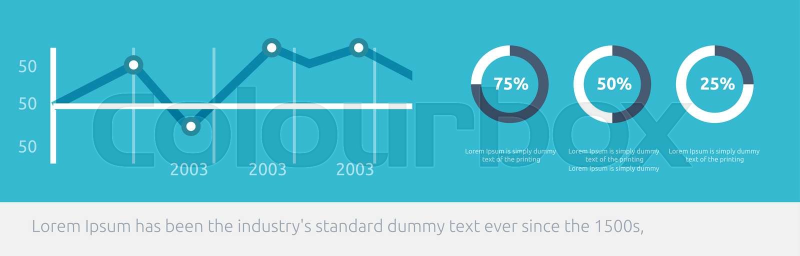 Website Infographic Chart Design Flat | Stock vector | Colourbox