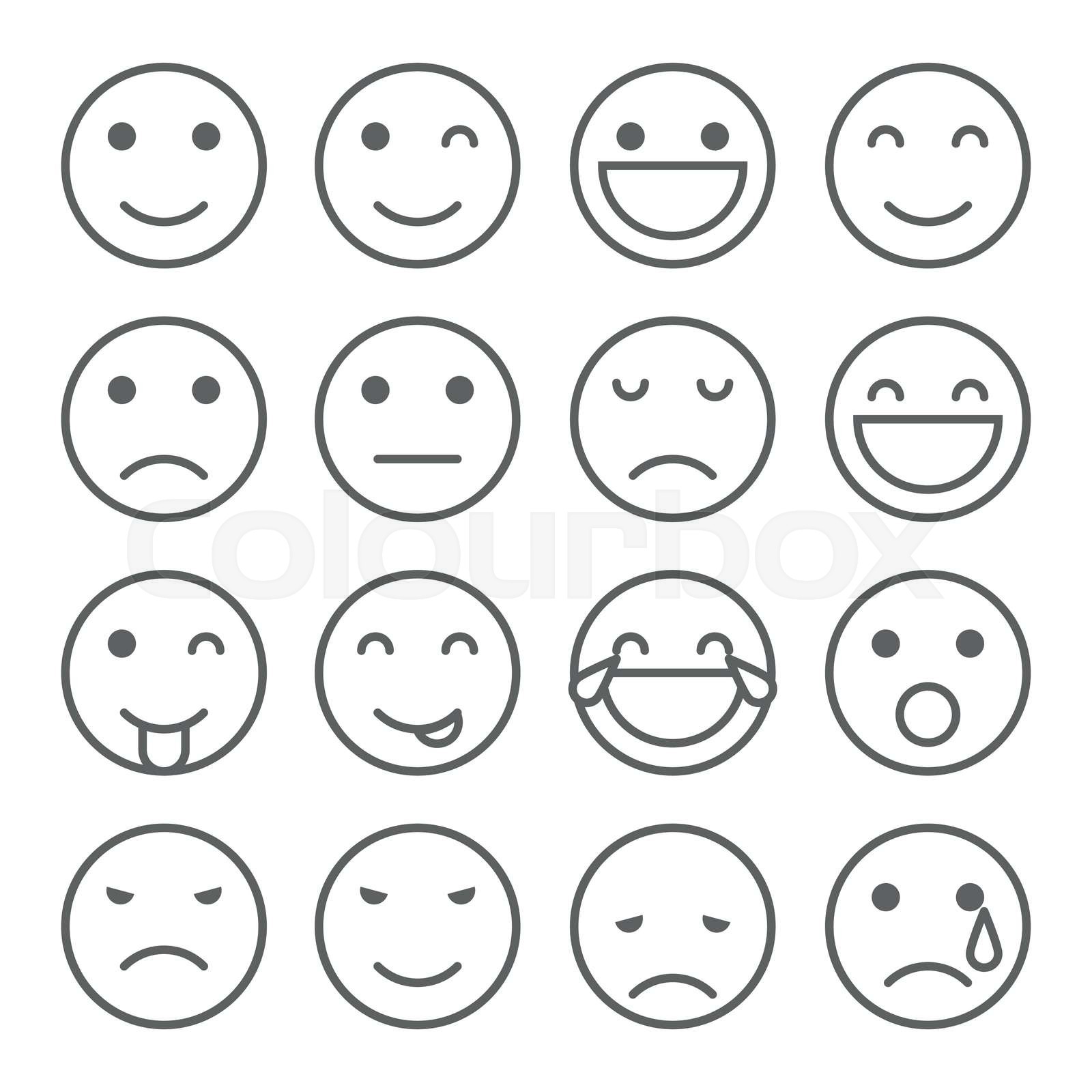 smiley, glad, emoji | Stock vektor | Colourbox