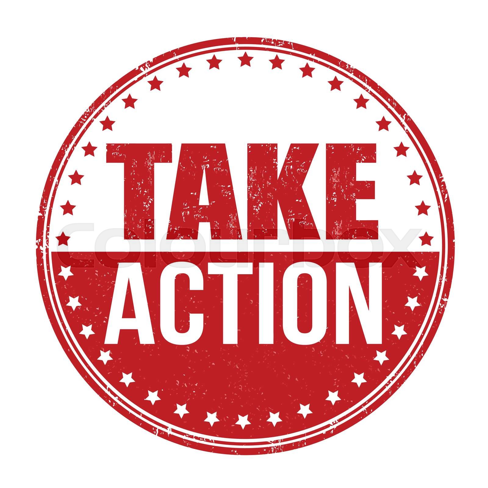 Take action stamp | Stock vector | Colourbox