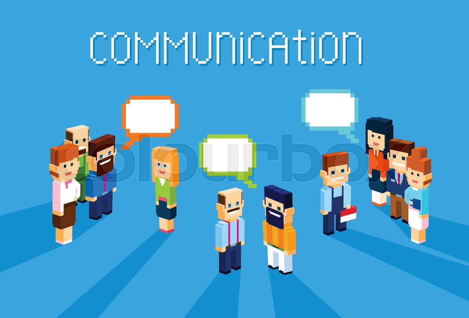 Business People Group Chat Communication Bubble Concept, Business ...