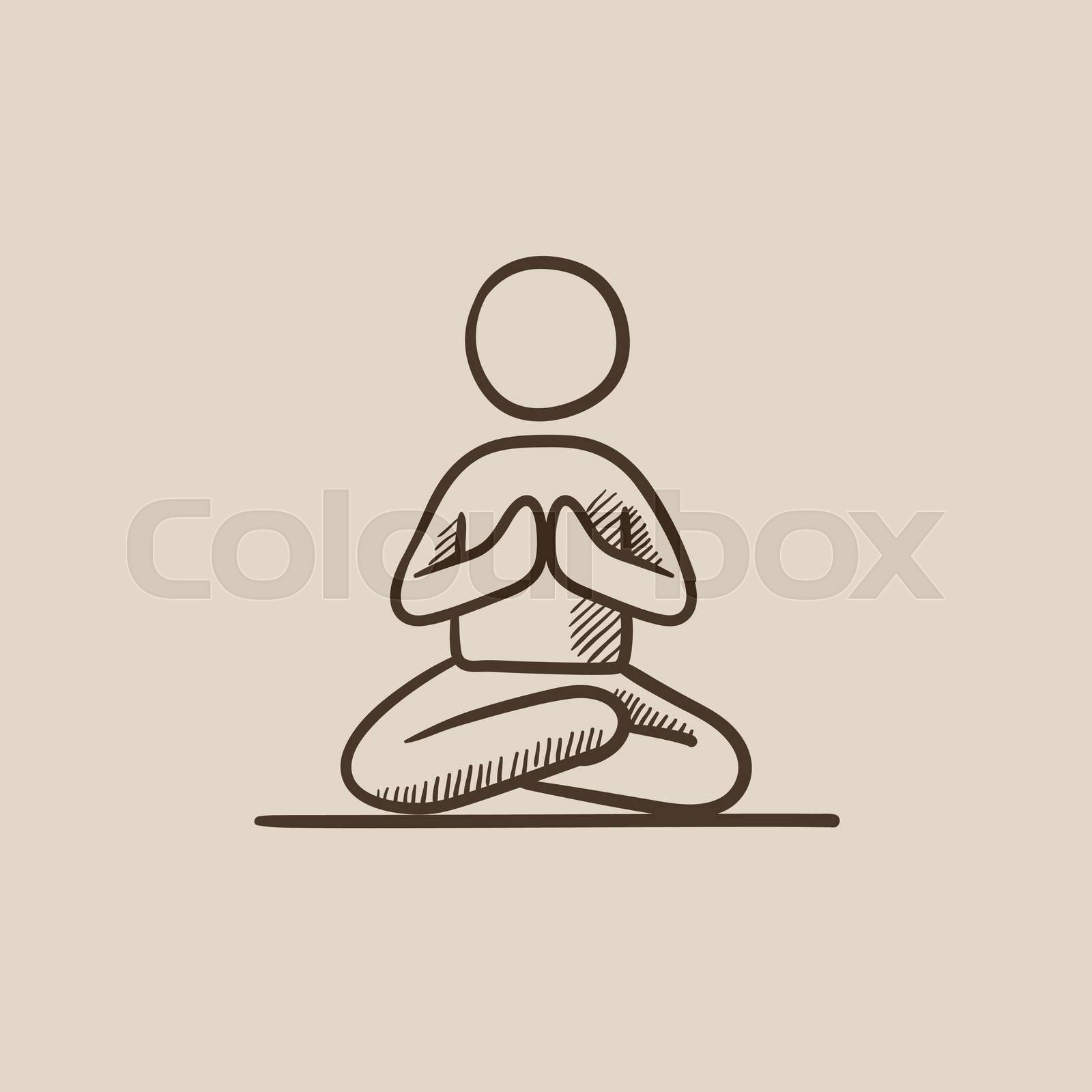 Person Meditating Drawing