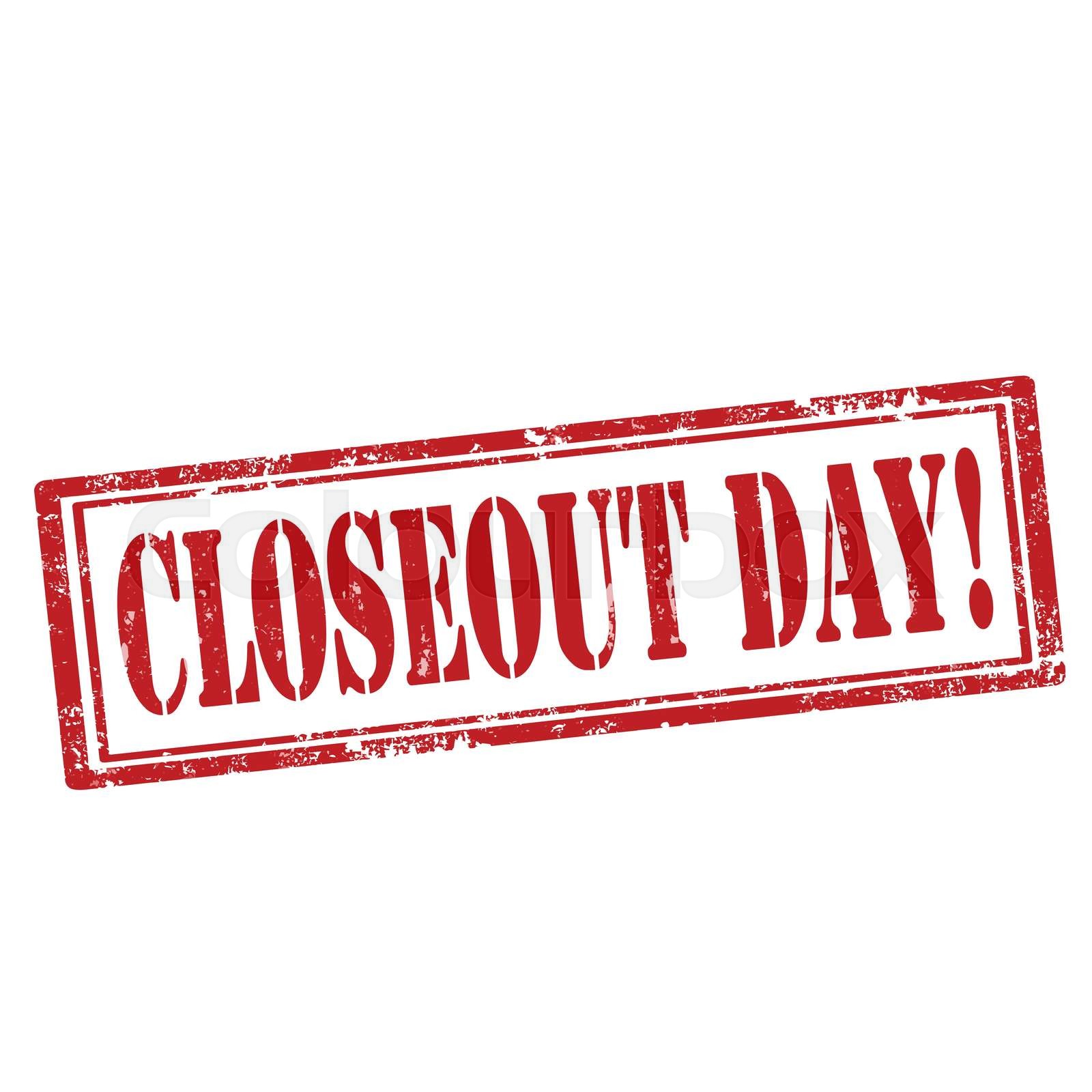Closeout Day-stamp | Stock vector | Colourbox