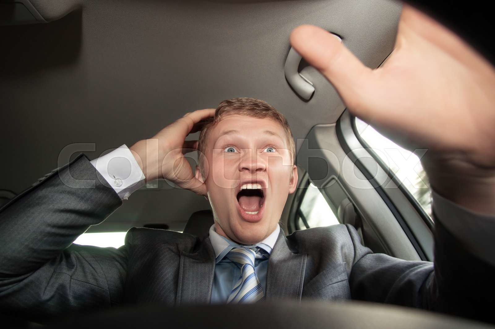 Angry driver on the road | Stock image | Colourbox