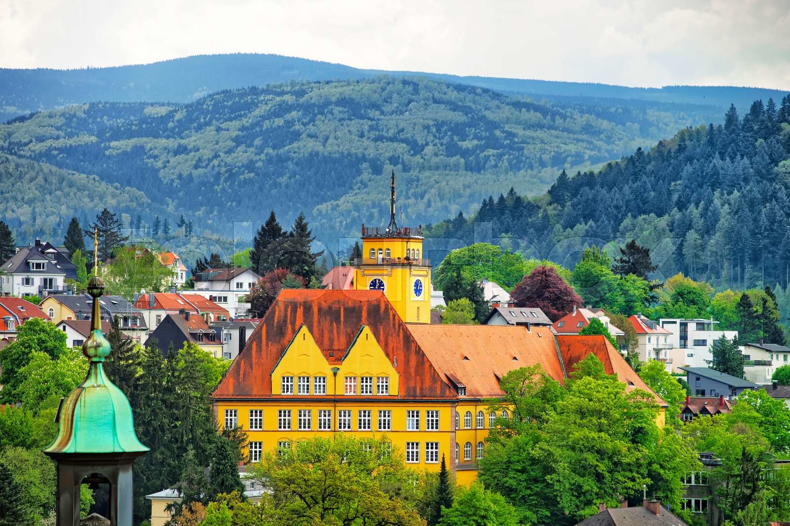 Panoramic view of Baden-Baden city and the hills | Stock image | Colourbox