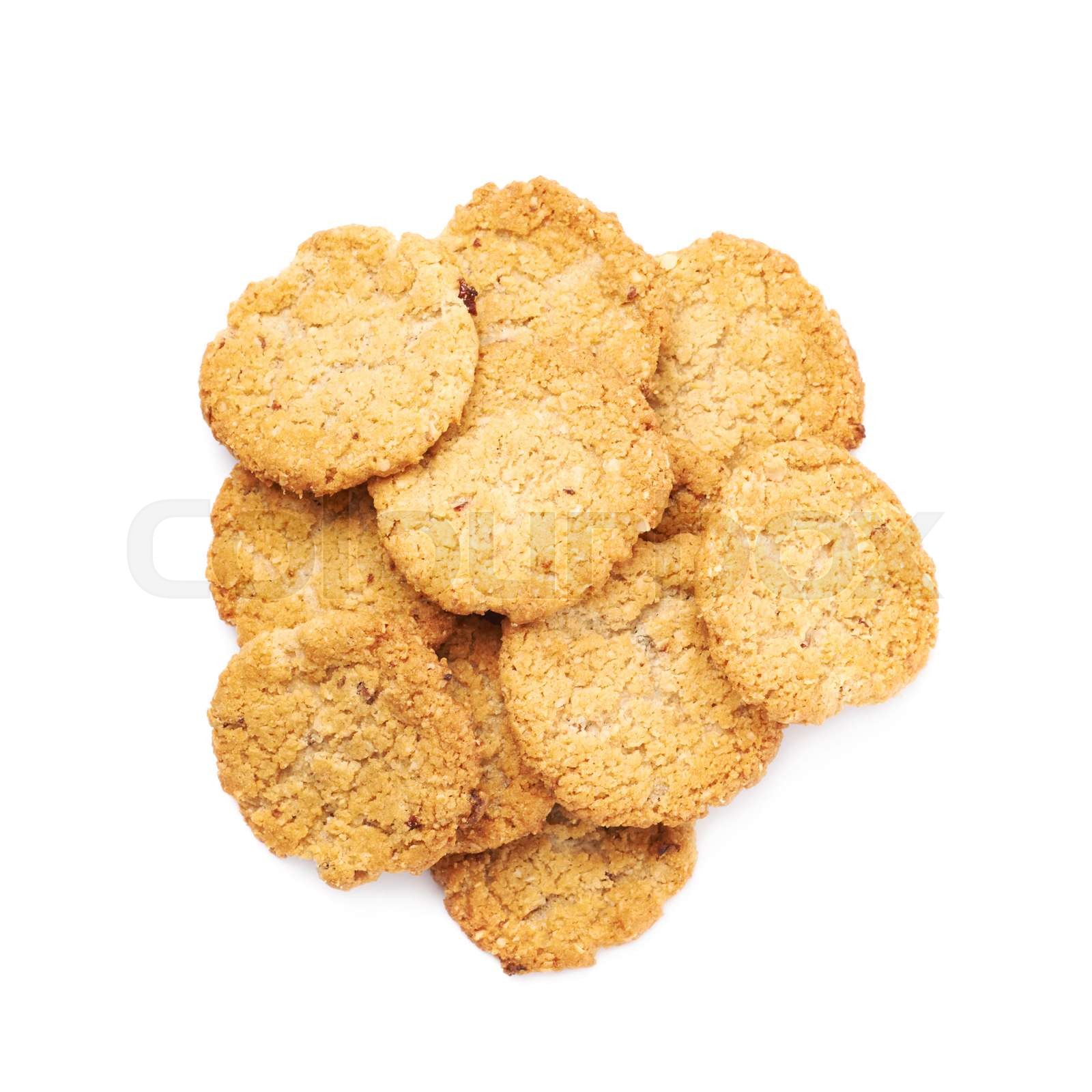 Pile of multiple cookies isolated | Stock image | Colourbox