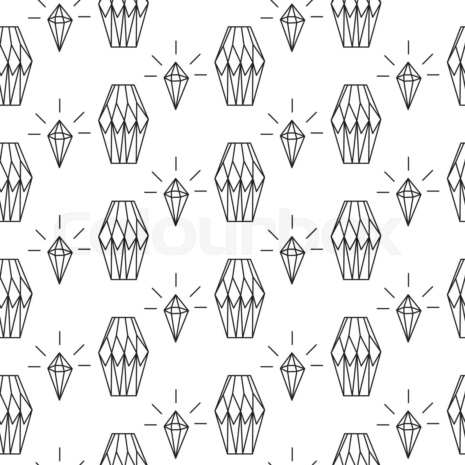 Linear diamond seamless pattern wrap. | Stock vector | Colourbox