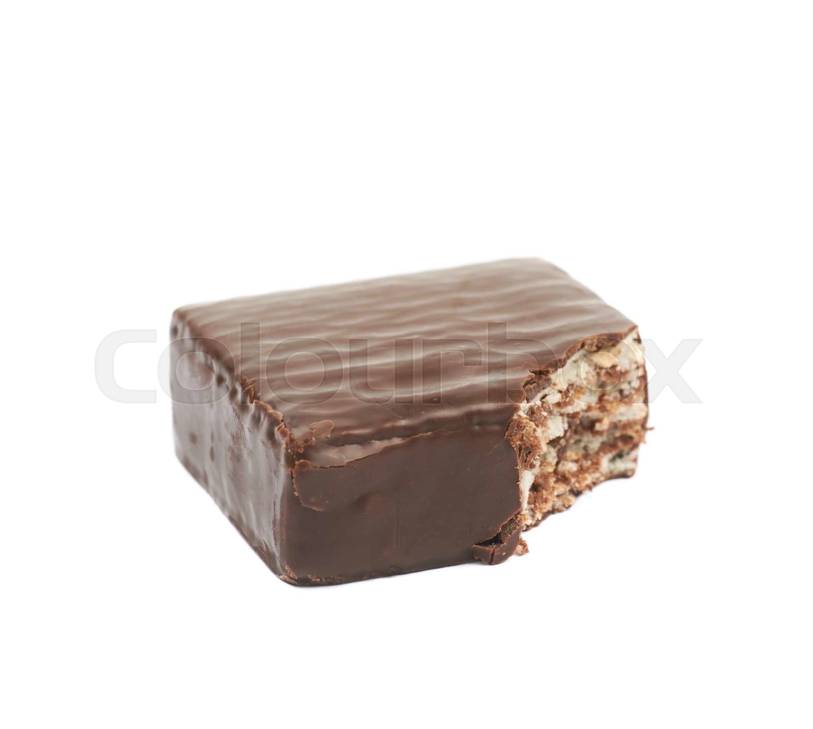 Chocolate waffle candy bar isolated | Stock image | Colourbox