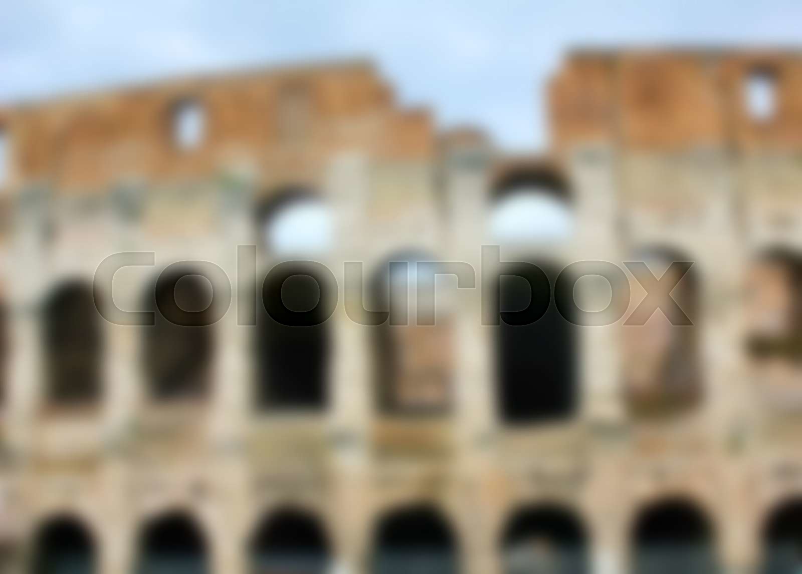 blurred Colosseum, Flavian Amphitheatre in Rome, Italy | Stock image ...