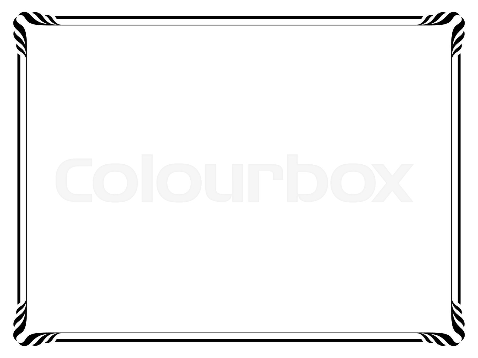 simple black ornamental decorative frame | Stock vector | Colourbox