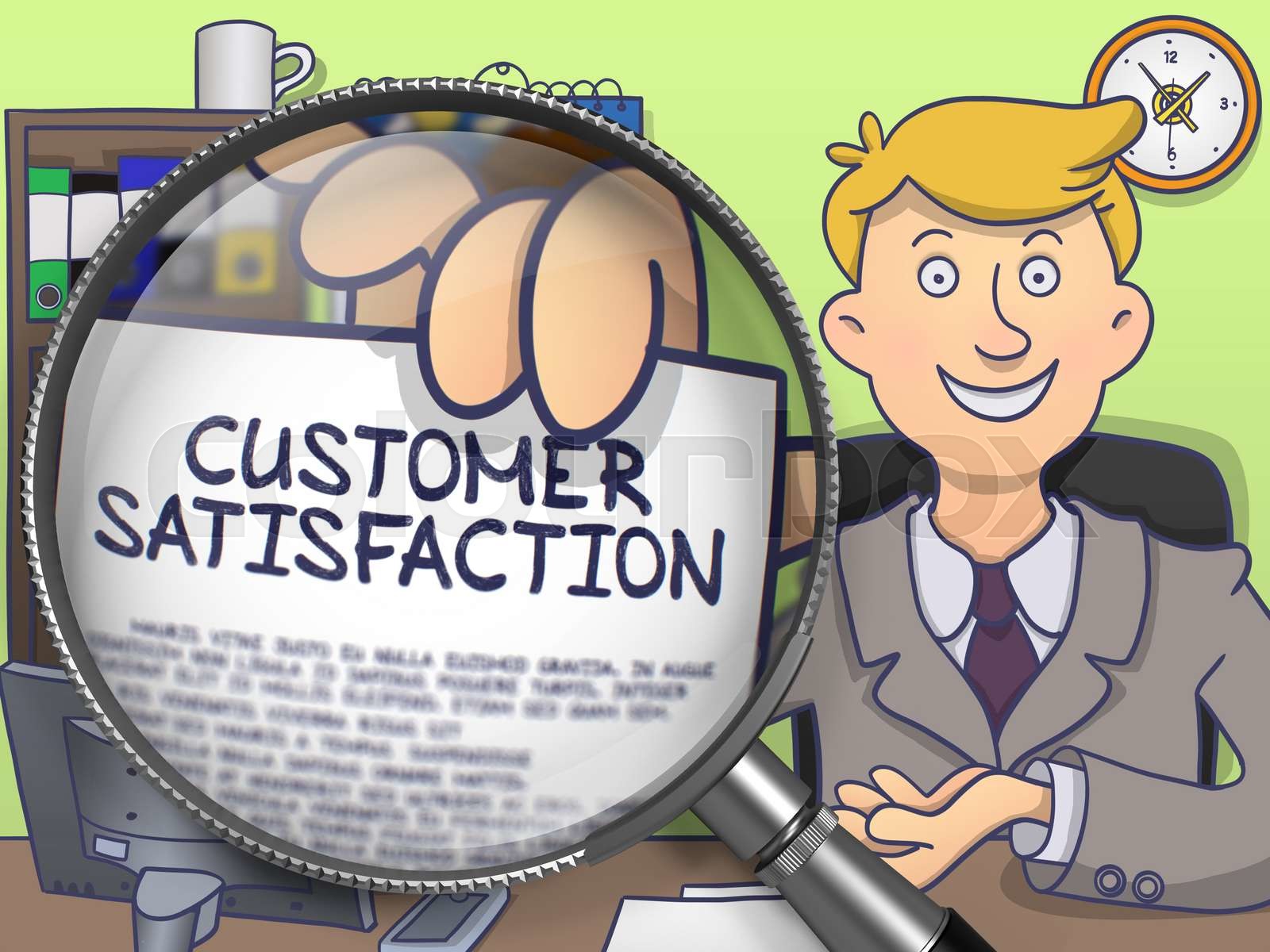 Customer Satisfaction through Magnifying Glass. Doodle Concept. | Stock ... Customer Satisfaction through Magnifying Glass. Doodle Concept. | Stock ...