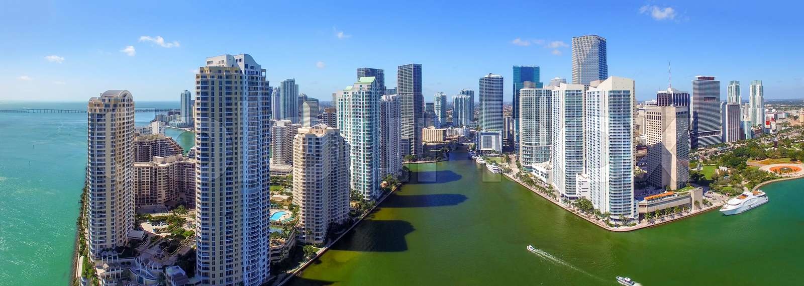 Downtown Miami buildings and sunset skyline | Stock image | Colourbox
