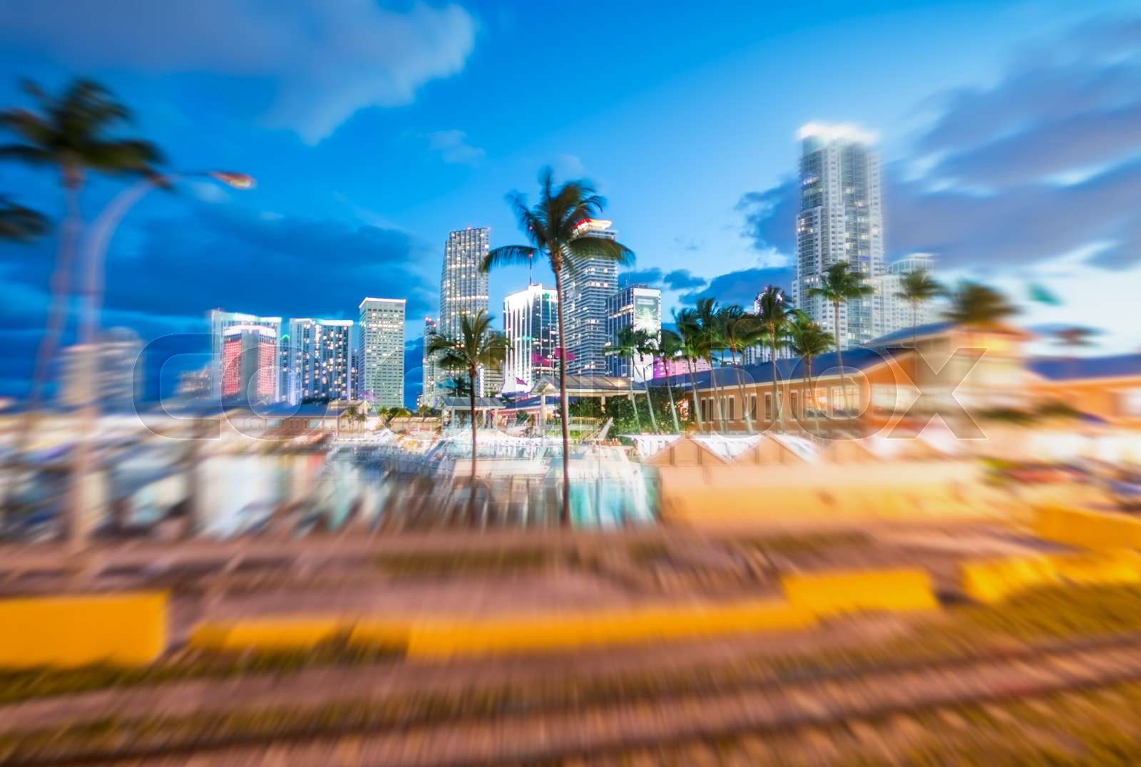 Downtown Miami at sunset, Florida - USA | Stock image | Colourbox