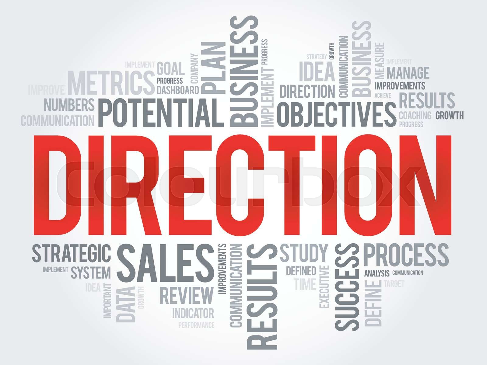 Direction word cloud | Stock vector | Colourbox