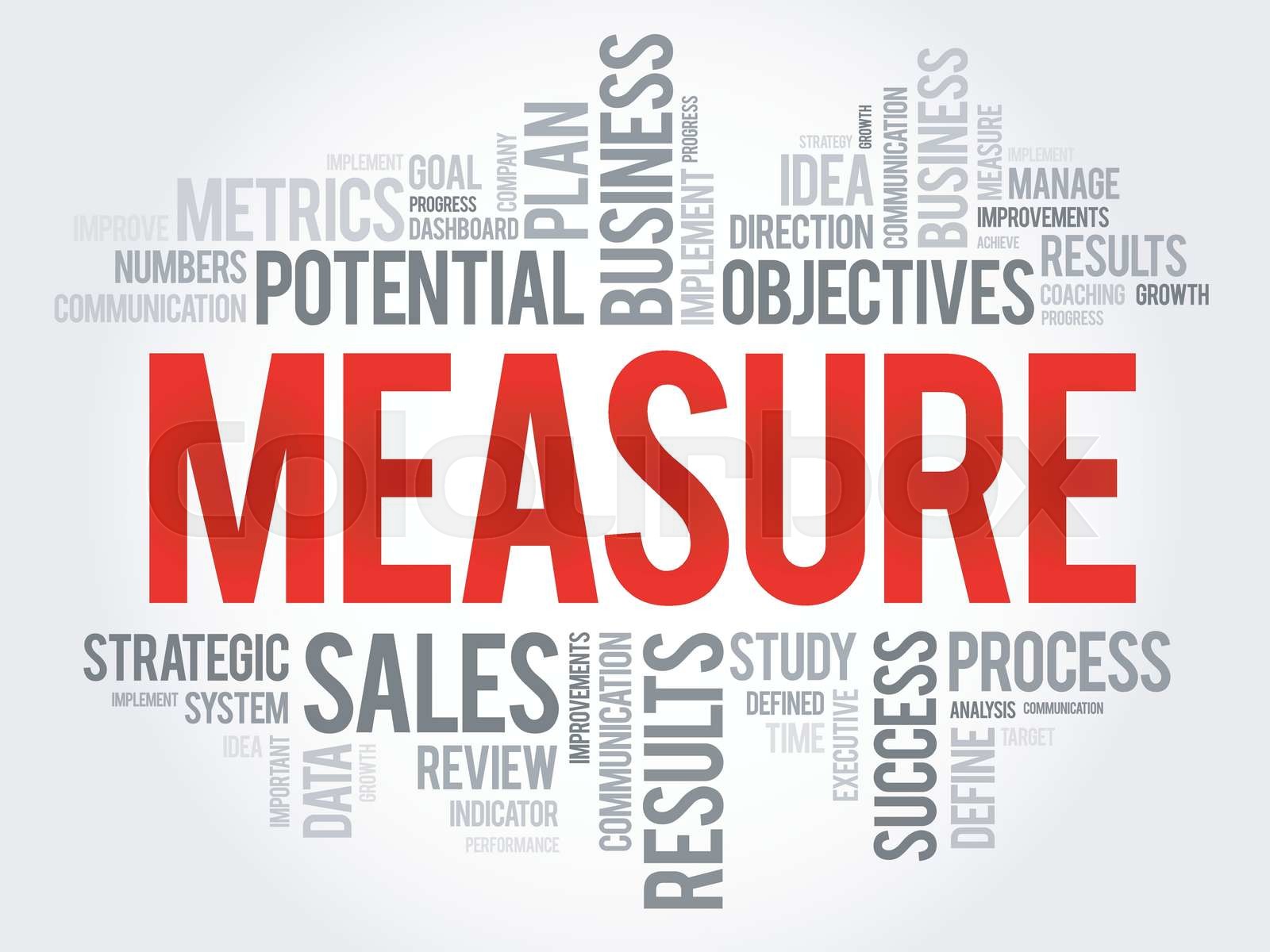 Measure word cloud | Stock vector | Colourbox