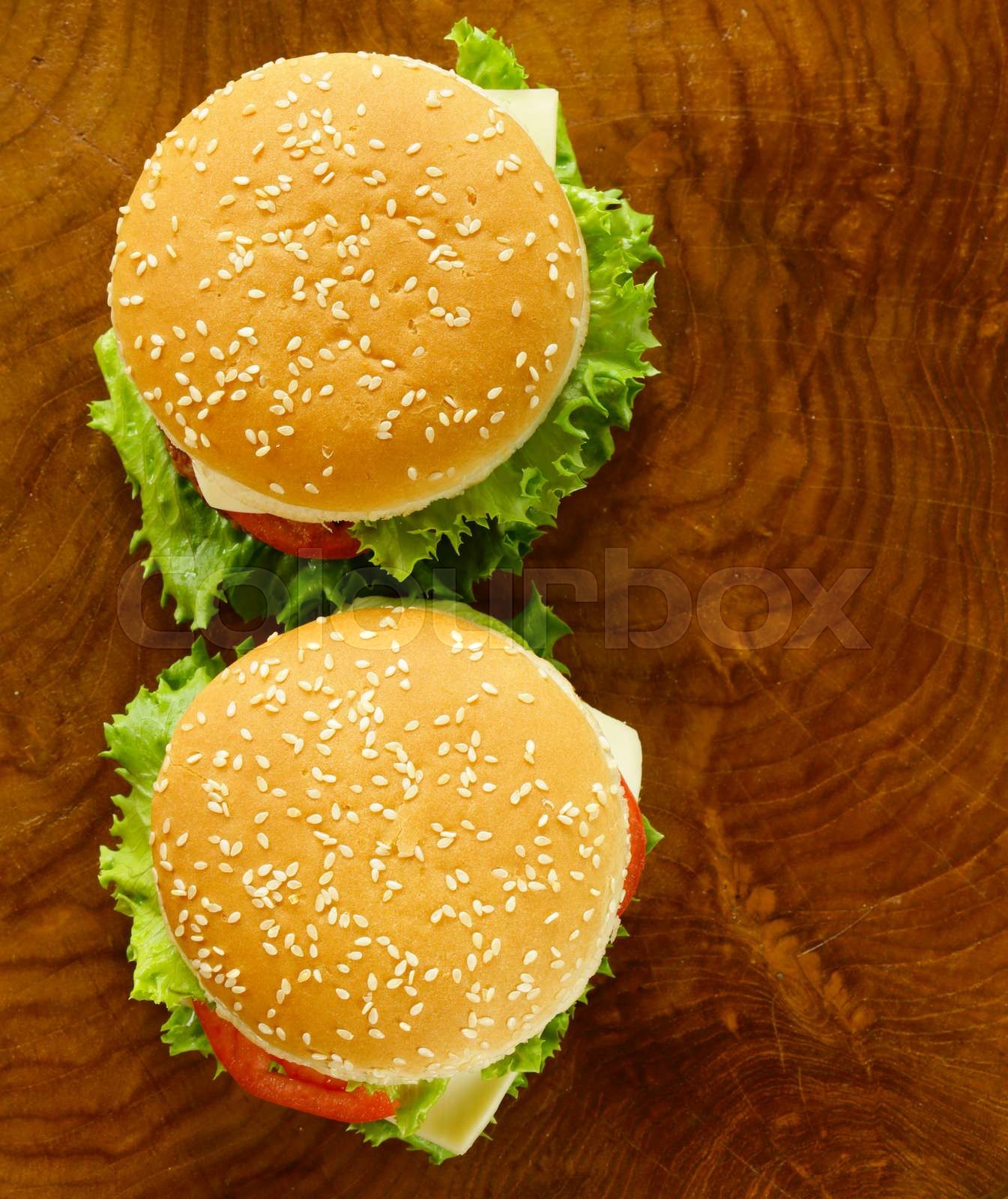 traditional cheeseburger | Stock image | Colourbox