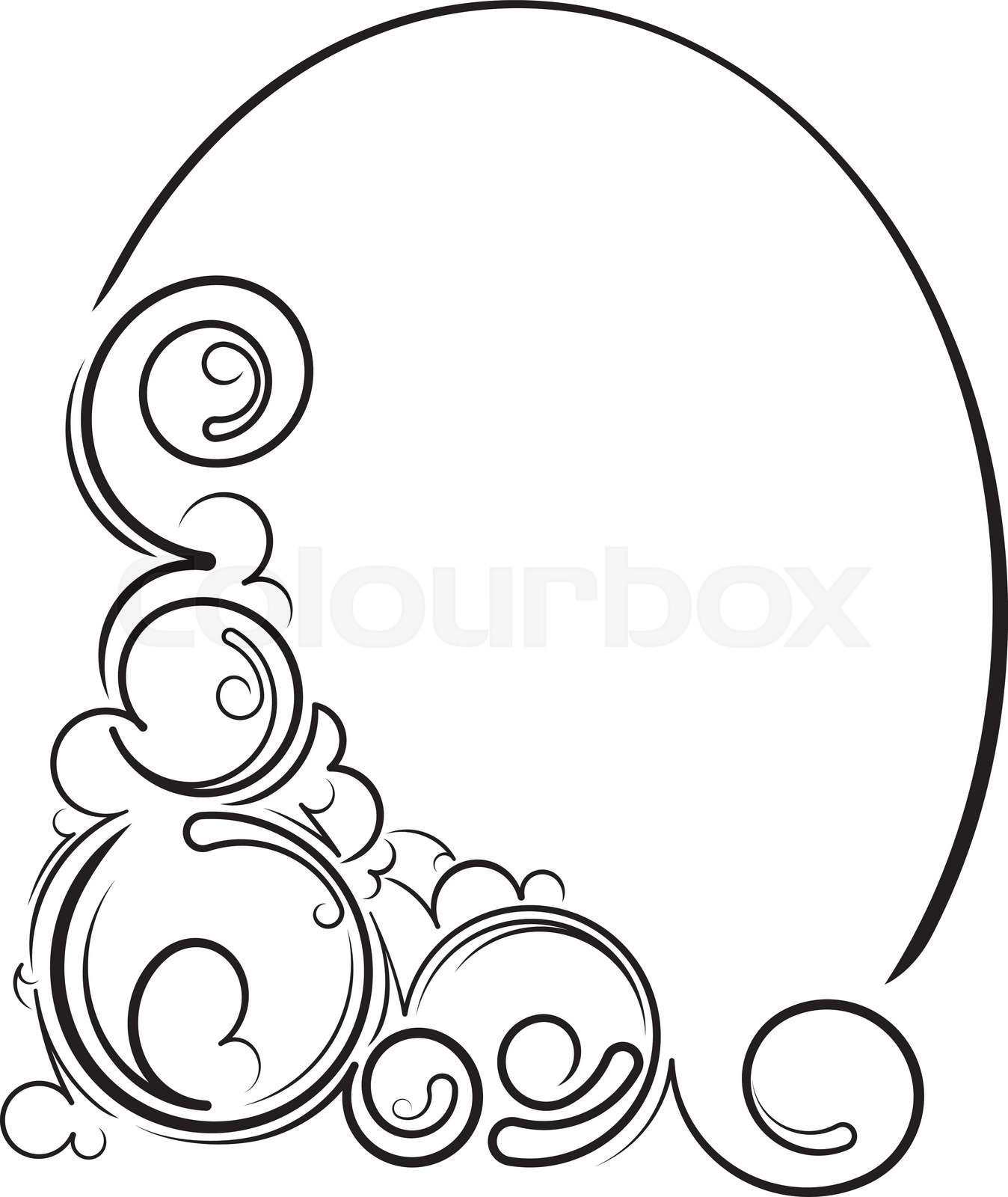 Elegant oval floral vector frame for your design or text. | Stock ...