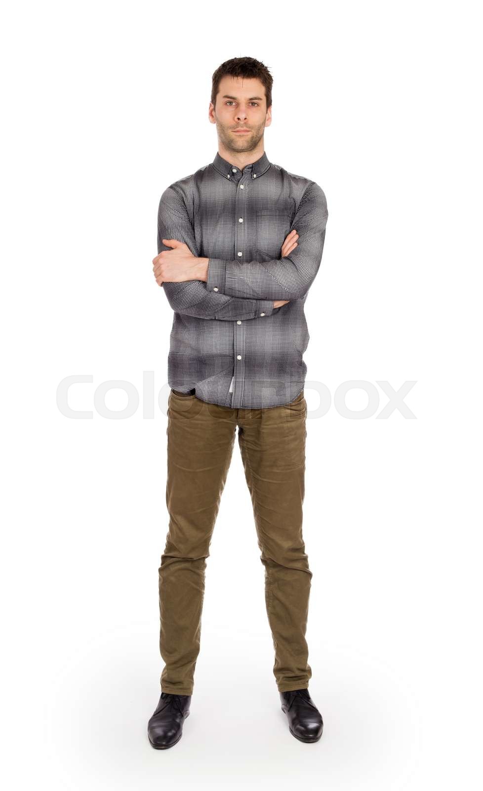 Full body Caucasian man standing | Stock image | Colourbox
