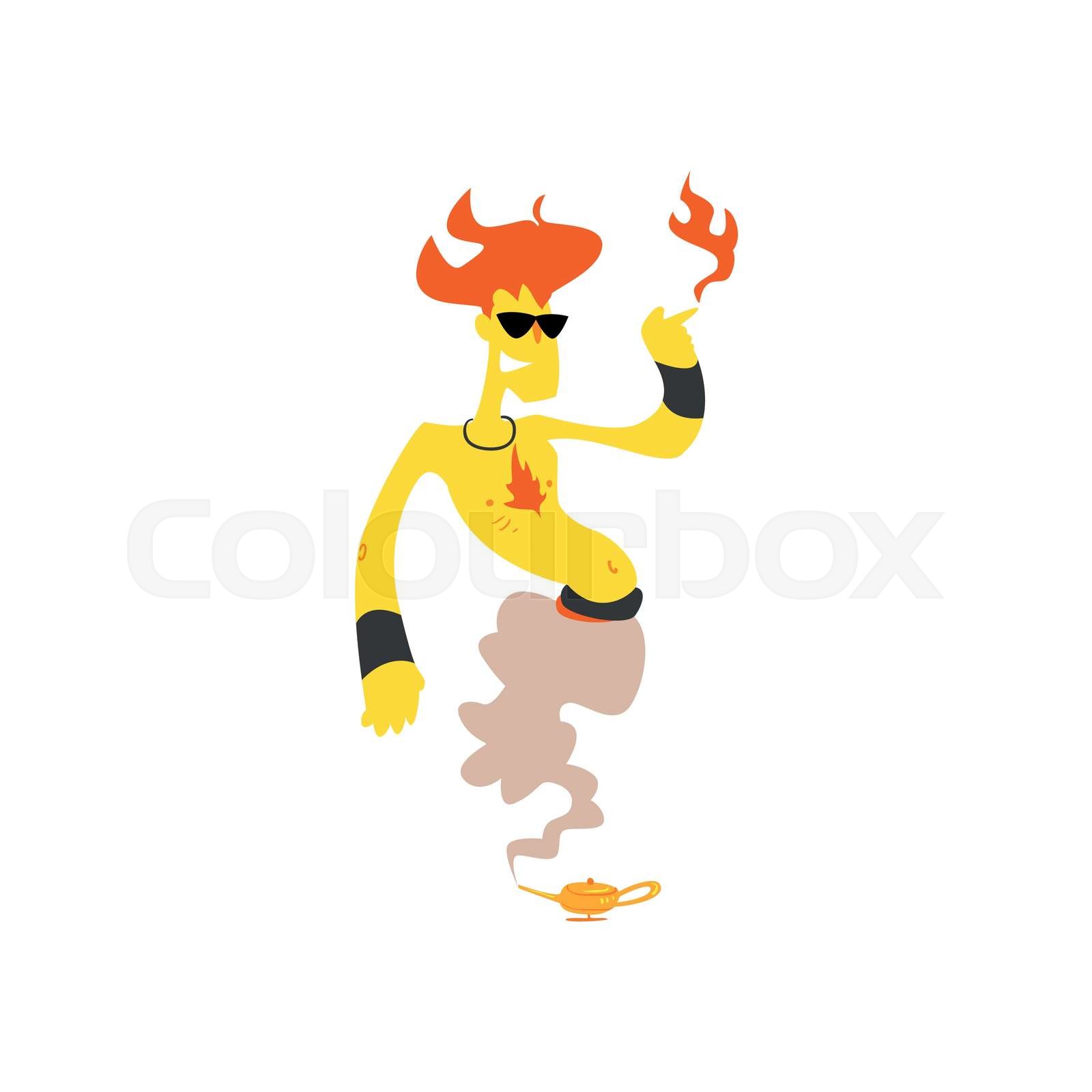 Cartoon Fire Genie | Stock vector | Colourbox