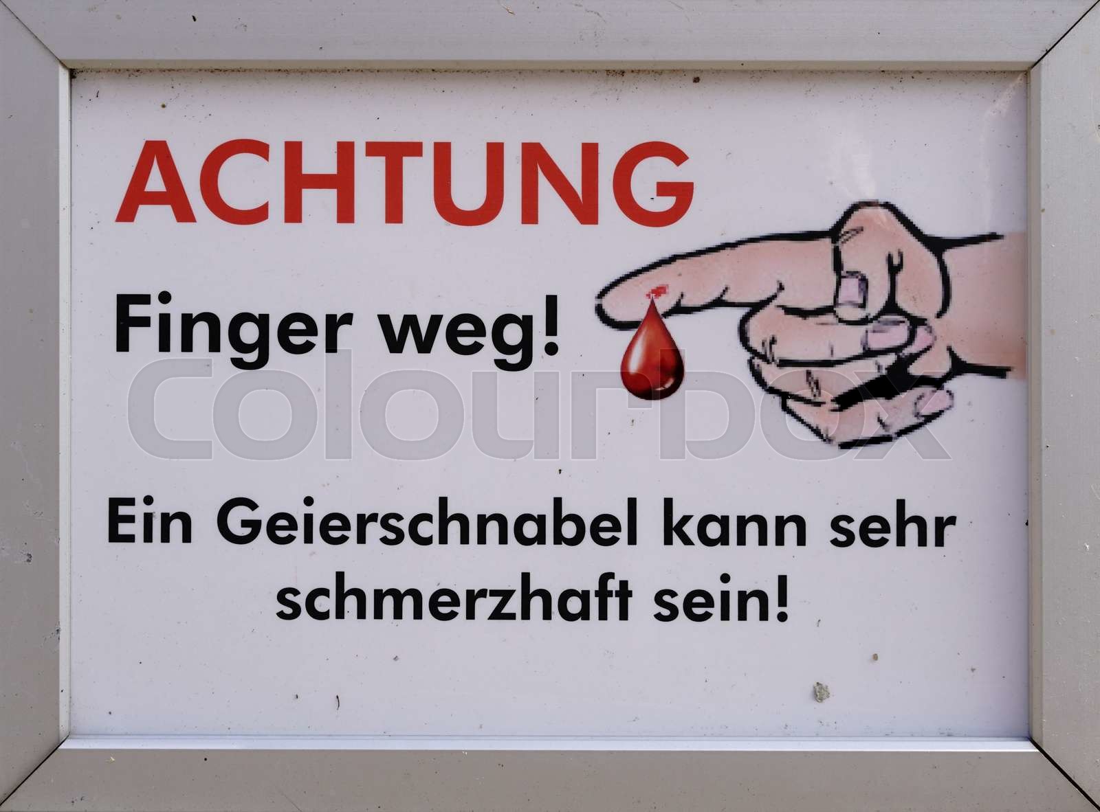 Finger Weg | Stock Bild | Colourbox