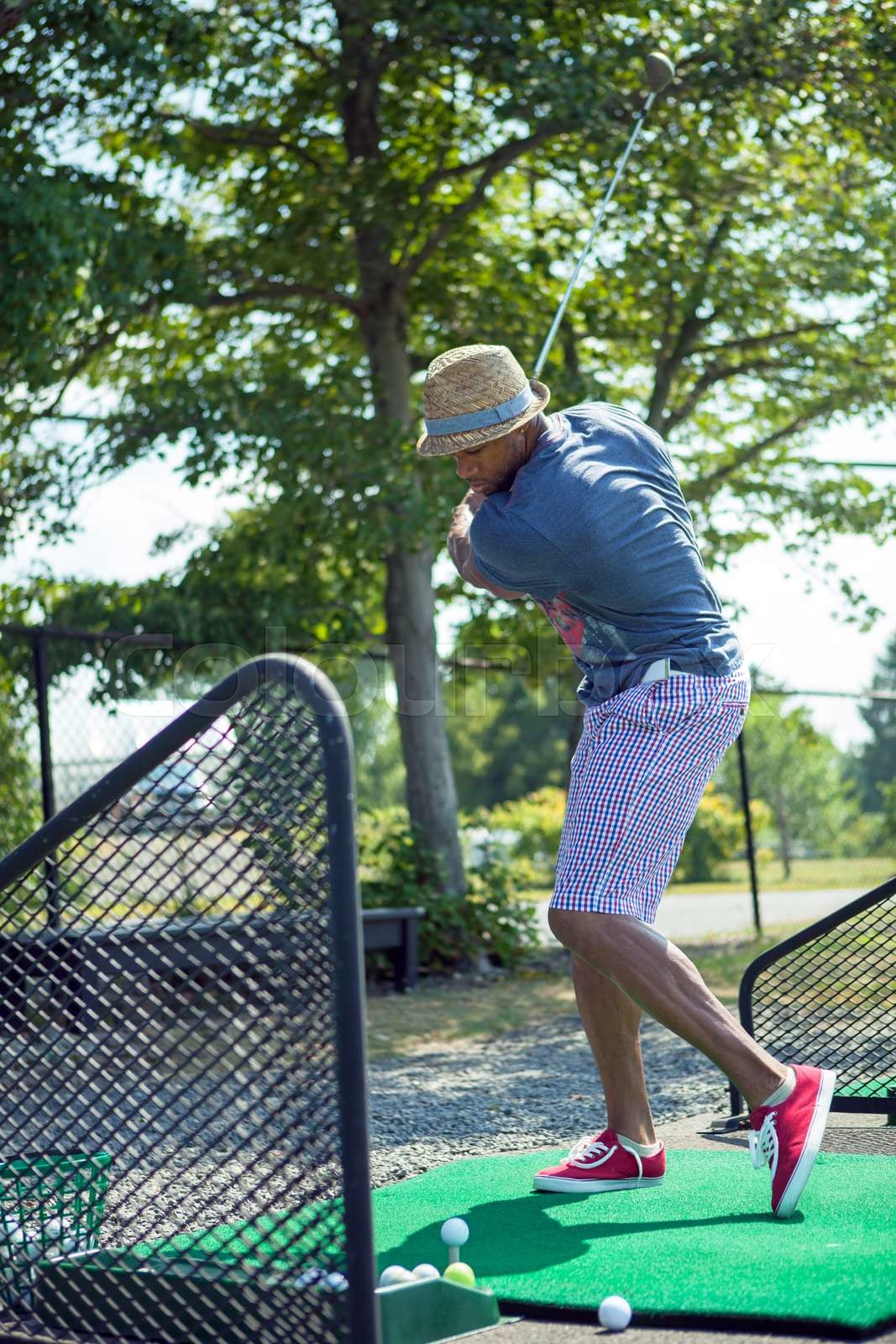 Golf Practice at the Driving Range | Stock image | Colourbox