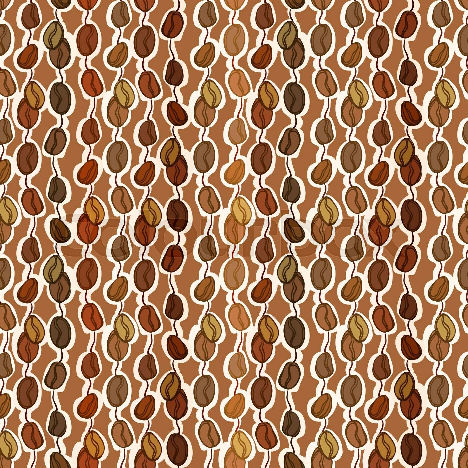 Seamless coffee texture | Stock vector | Colourbox