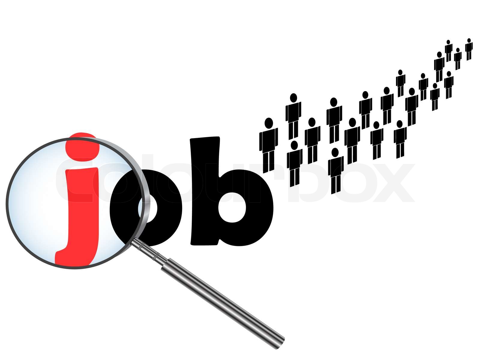 illustration of unemployment theme against white background | Stock ...