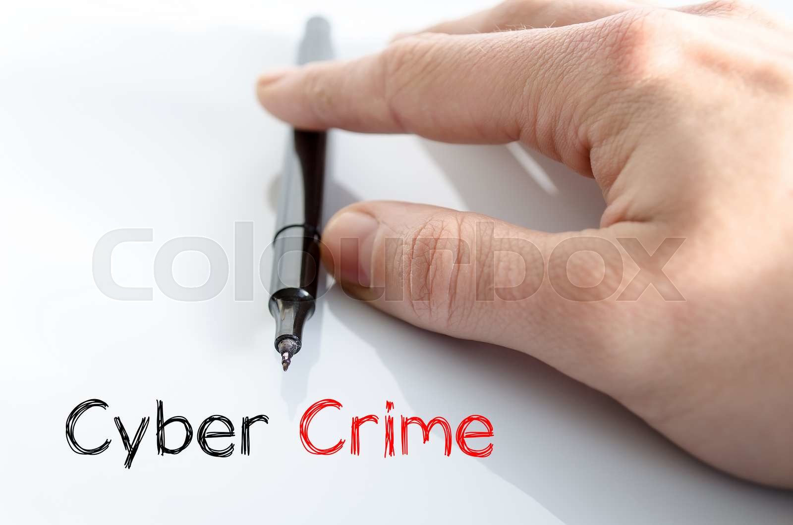Cyber crime text concept | Stock image | Colourbox