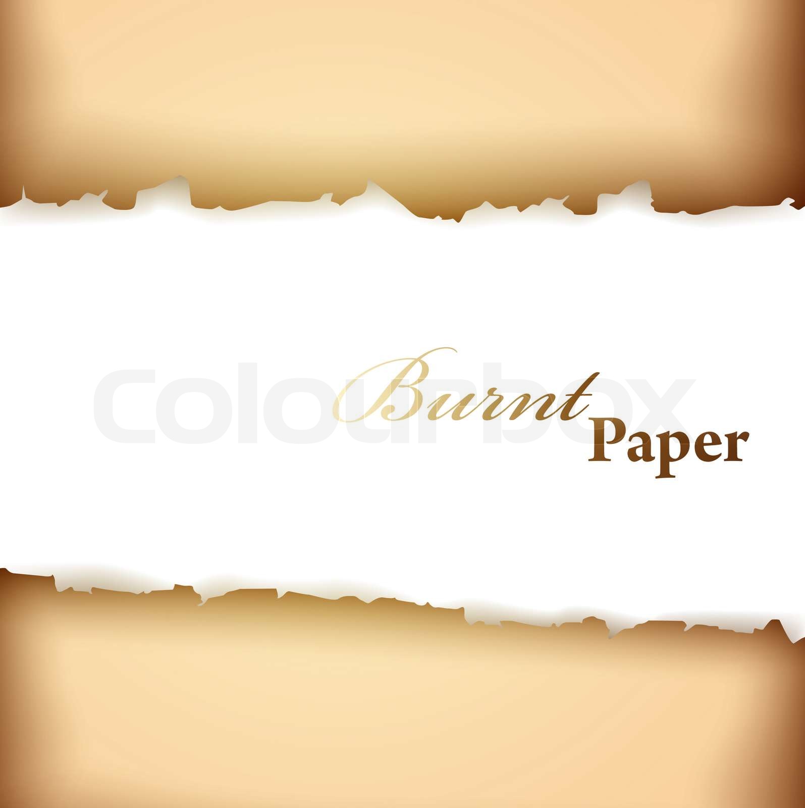 burnt paper frame with copyspace for your text | Stock image | Colourbox